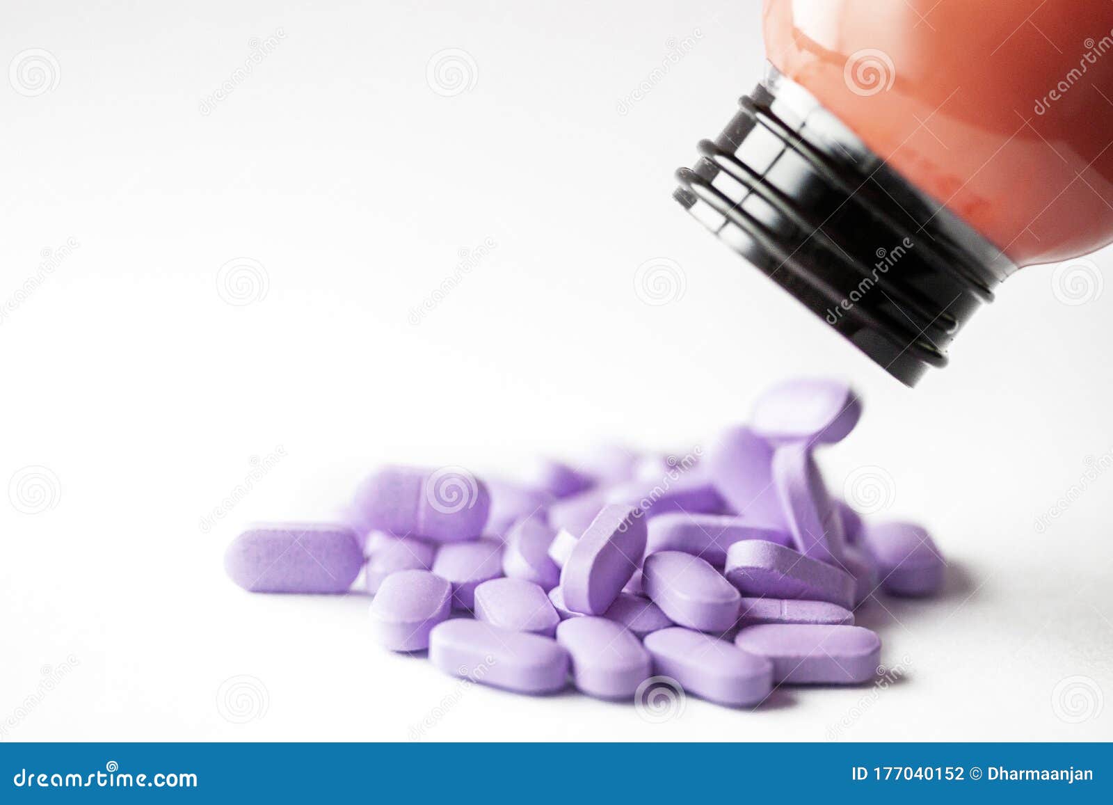 Nutritional Tablets Froma Bottle Stock Photo - Image of virus, care ...