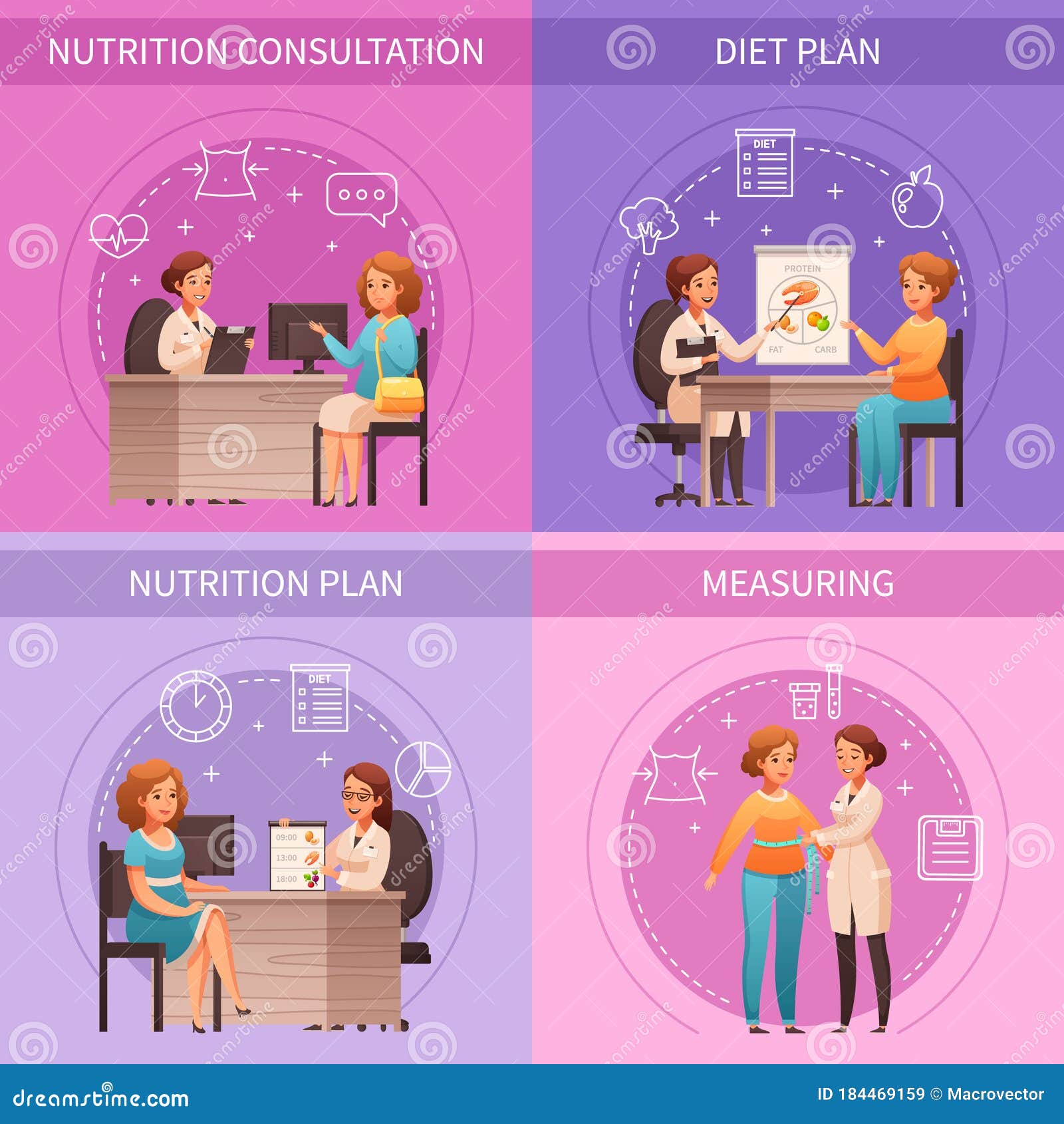 Nutritionist Dietitian Cartoon Concept Stock Vector - Illustration of ... Nutritionist Dietitian Cartoon Concept Stock Vector - Illustration of ...