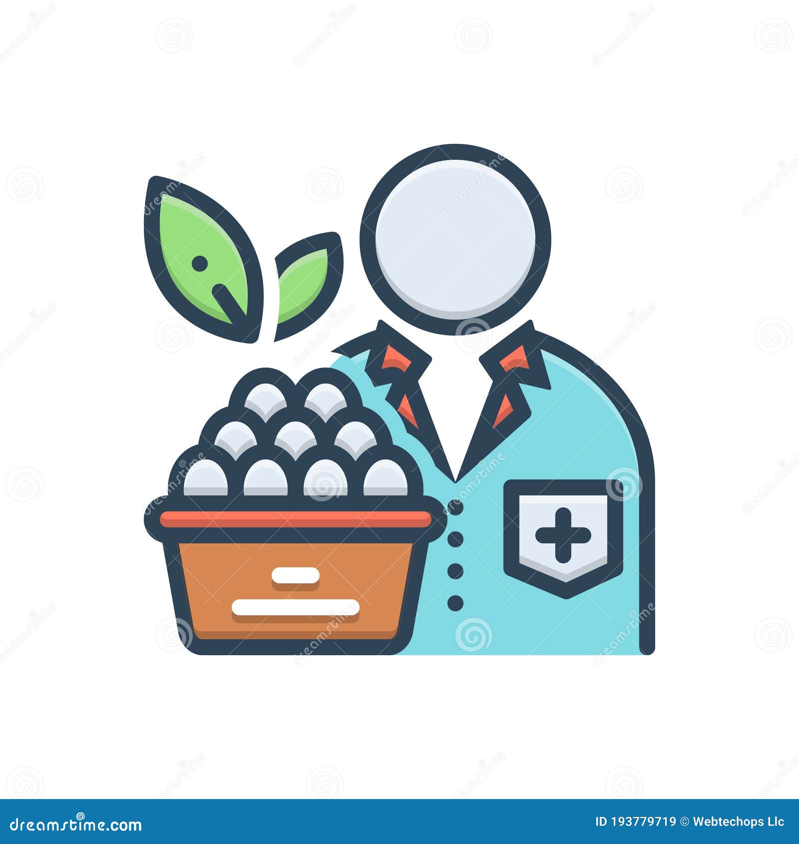 Color Illustration Icon for Nutritionist, Doctor and Diet Stock ...