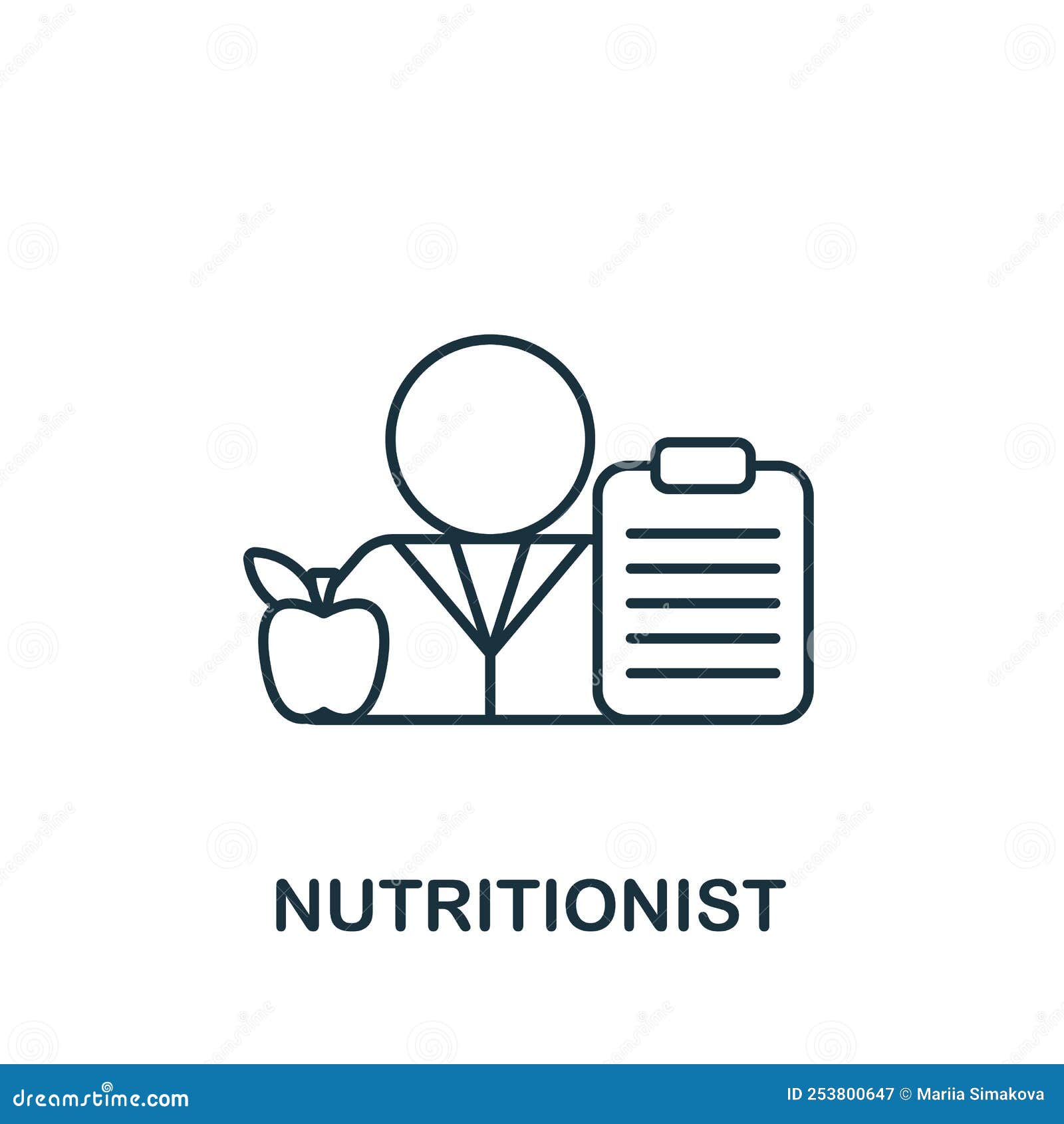 Nutritionist Icon. Line Simple Icon for Templates, Web Design and ...