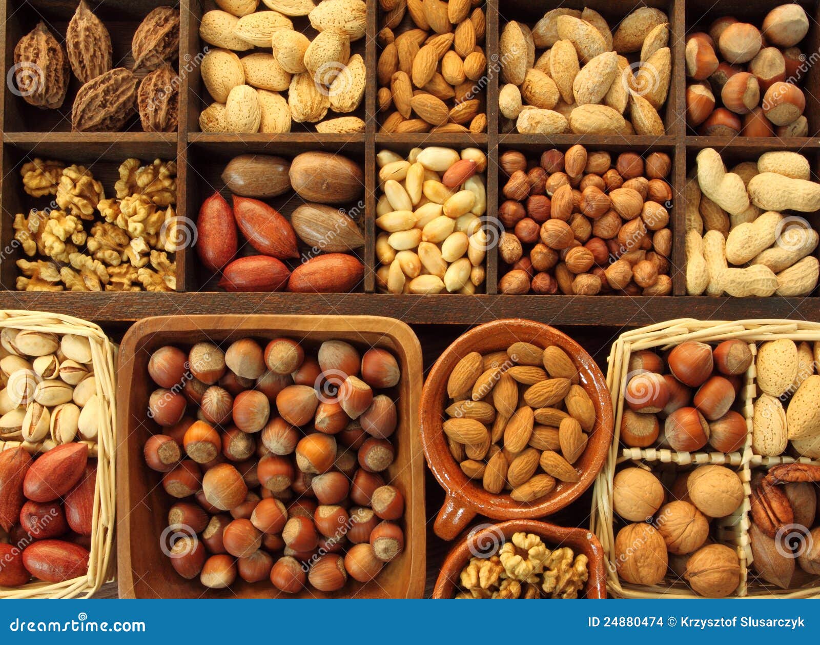Nuts stock photo. Image of mixed, hazelnut, diversity - 24880474
