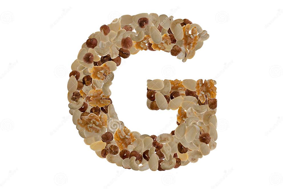 Nuts alphabet stock illustration. Illustration of design - 44774213