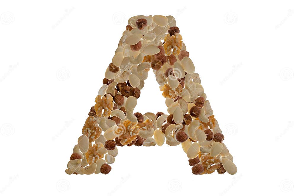 Nuts alphabet stock illustration. Illustration of font - 44774226
