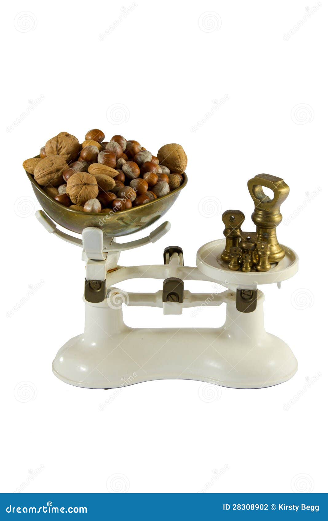 Nuts In Balance Scales Stock Photography | CartoonDealer.com #28308902