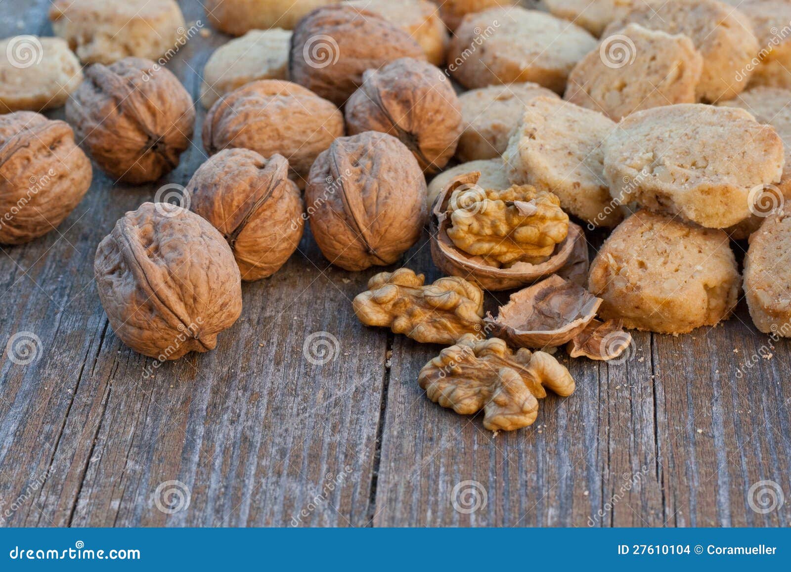 Nuts biscuits stock photo. Image of cookies, table, bakery - 27610104