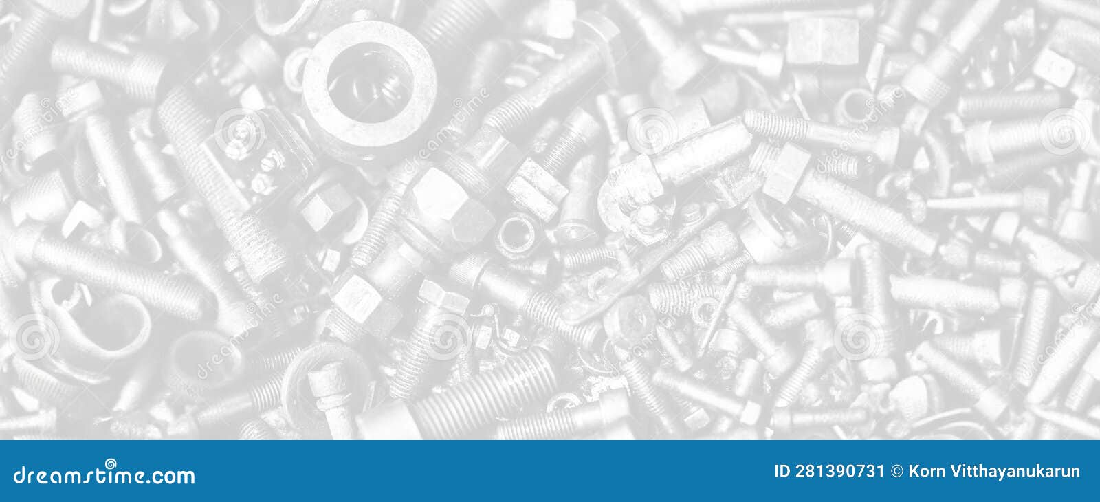 Nuts and Bolts Black and White Texture for Industry Pattern Wide ...