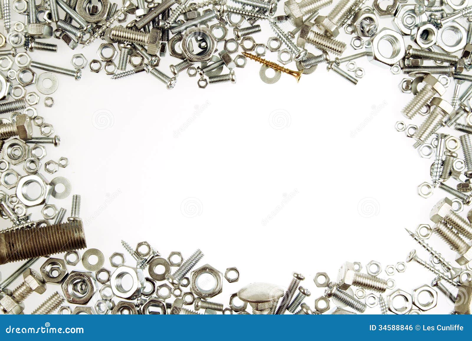 Nuts and bolts stock photo. Image of white, parts, construction - 34588846