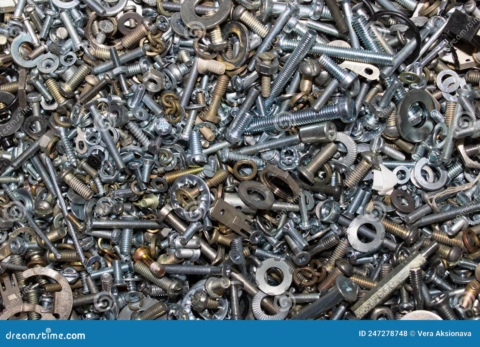 Nuts and Bolts Closeup Background or Texture Stock Photo - Image of ...