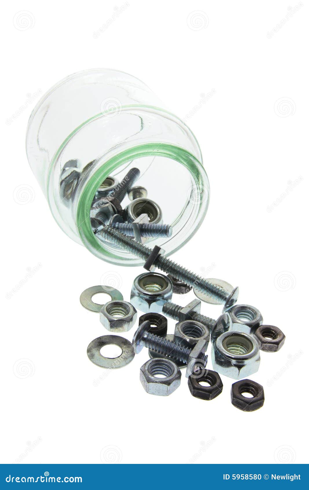 Nuts and Bolts in Glass Jar Stock Photo - Image of bolts, carpentry ...