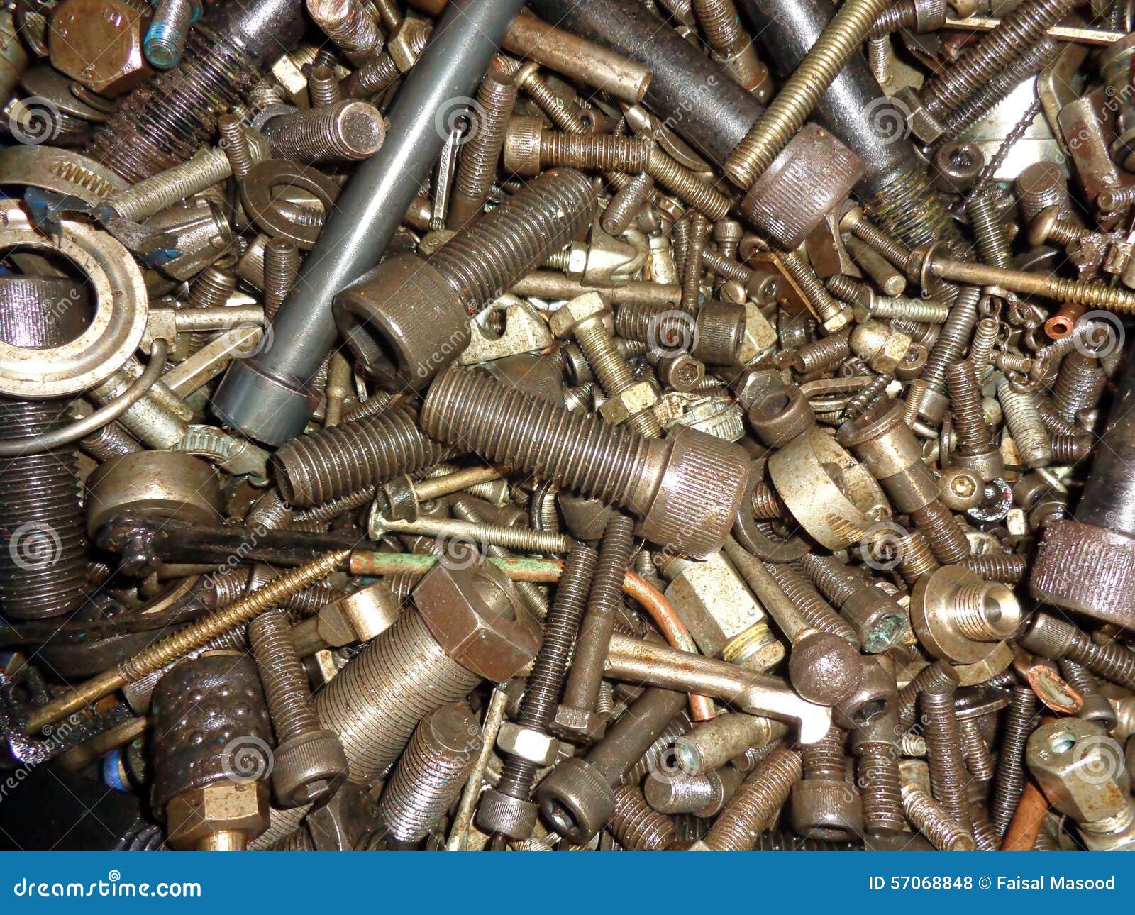 Nuts & Bolts stock photo. Image of mess, washers - 57068848