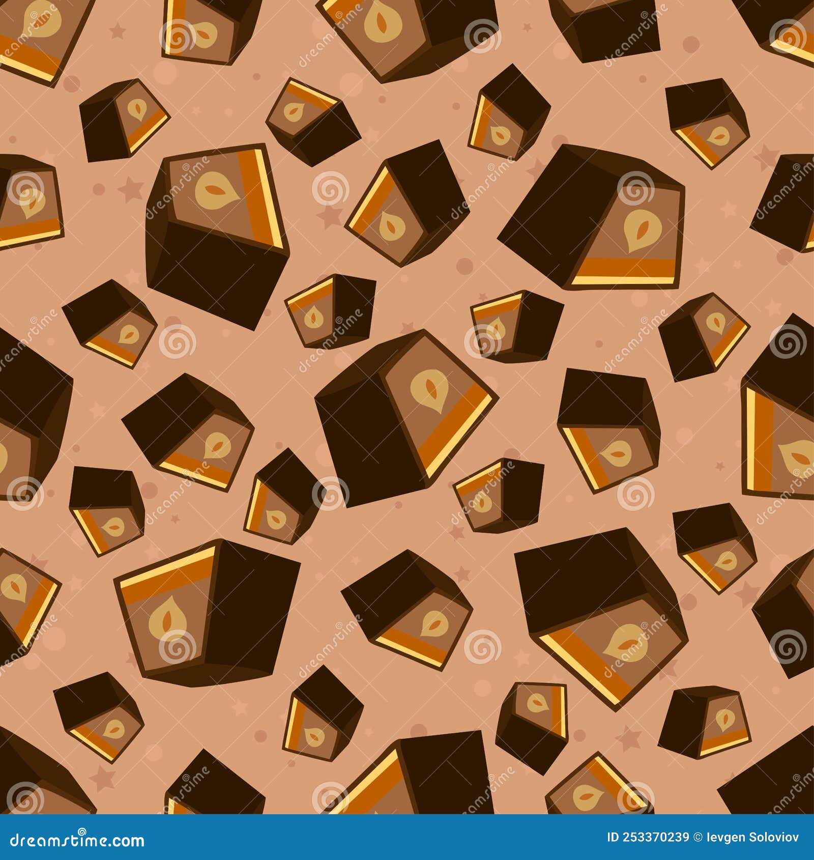 Nuts Candy Seamless Pattern Background Stock Vector - Illustration of ...