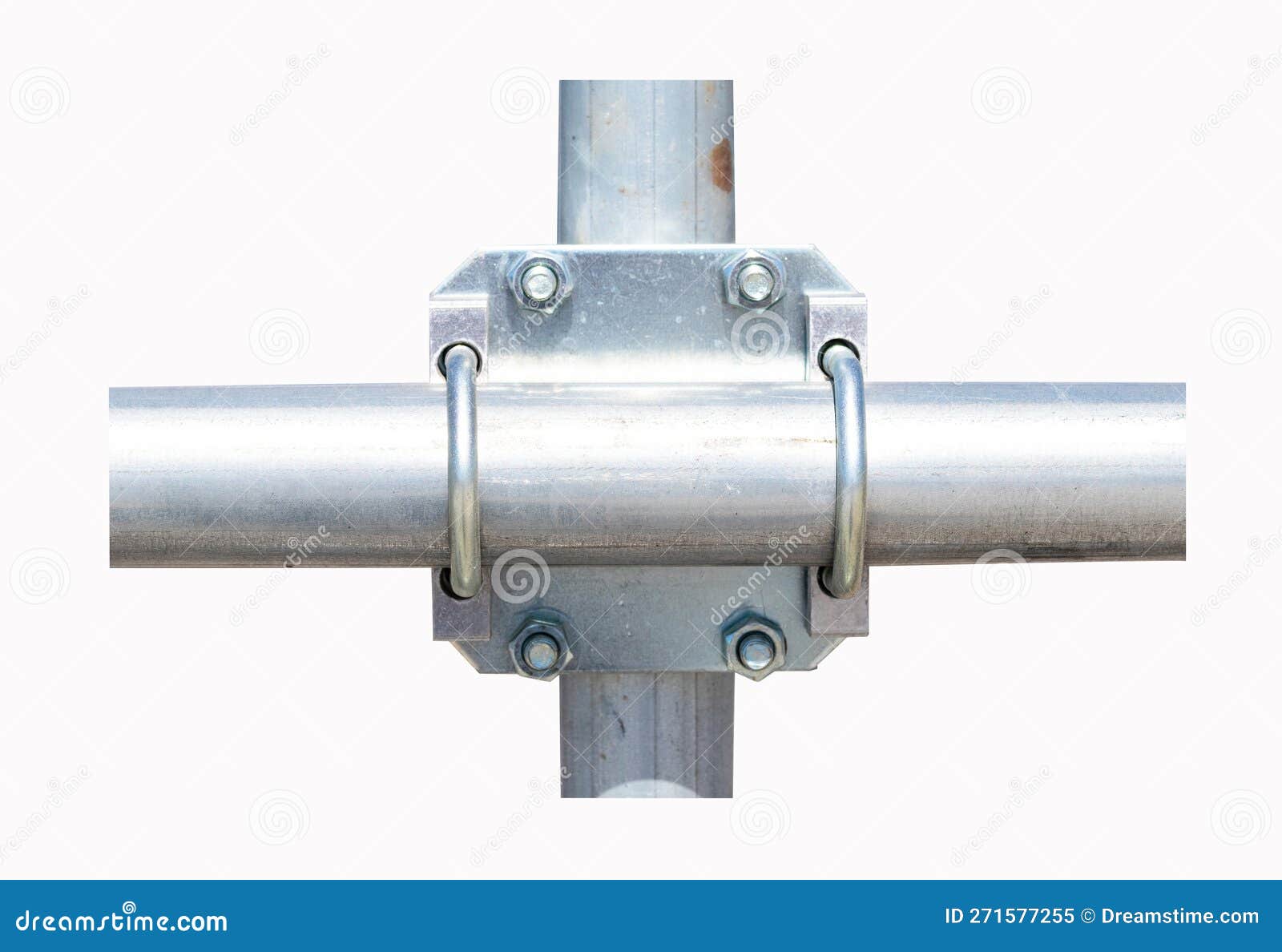 Nuts Clamp Aluminum Cable Duct Electric Wire Small. Isolated on White ...