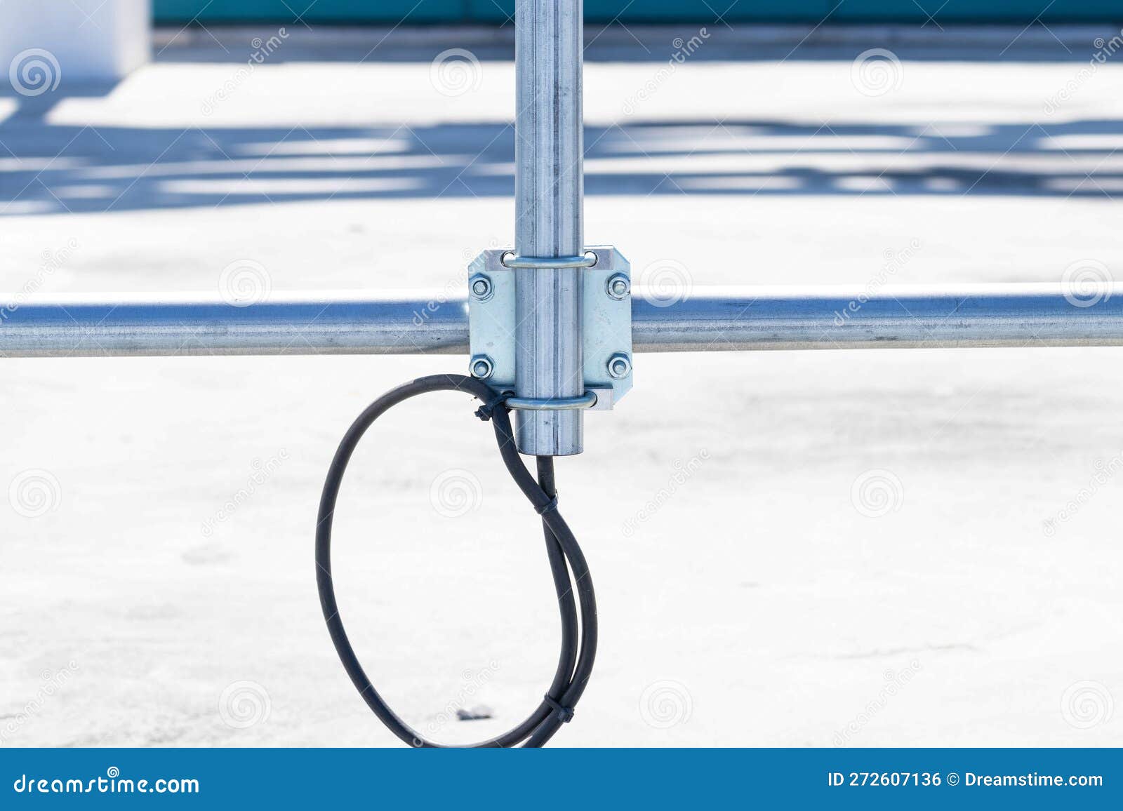 Nuts Clamp Aluminum Cable Duct Electric Wire Small Like Cross. Stock ...