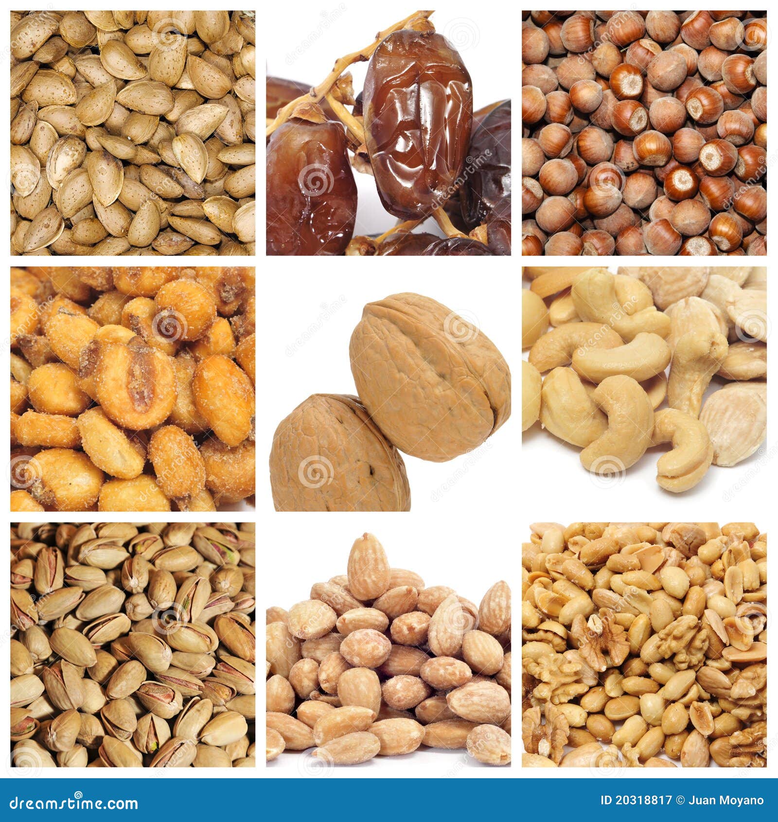Nuts collage stock image. Image of nutrition, maize, nutshell - 20318817