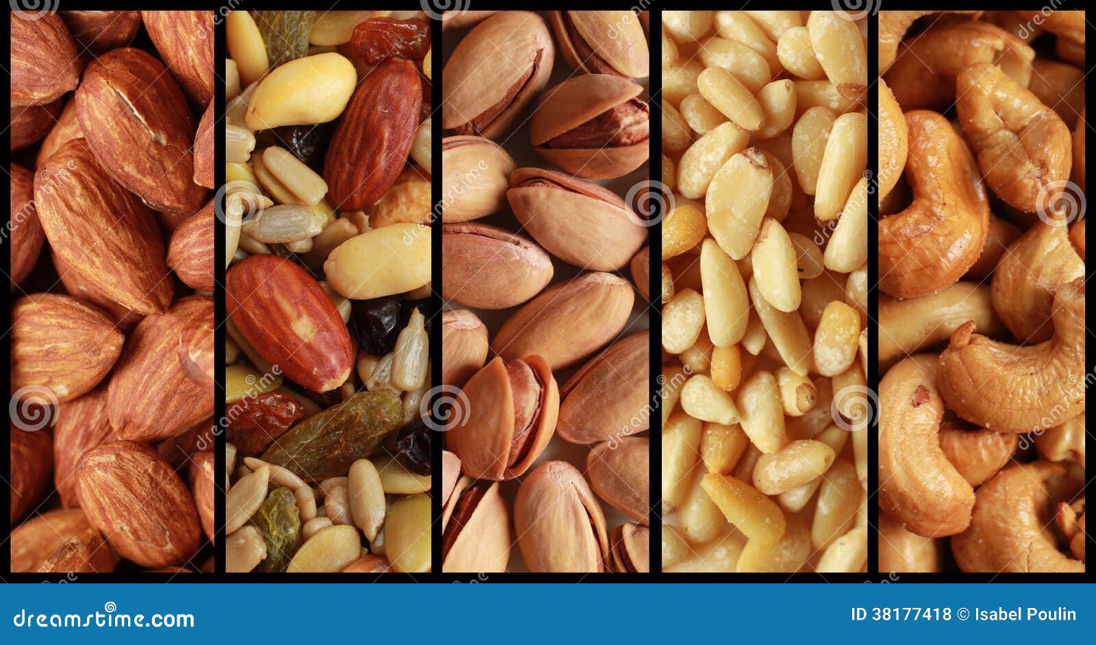Nuts collage stock photo. Image of nature, pistachio - 38177418