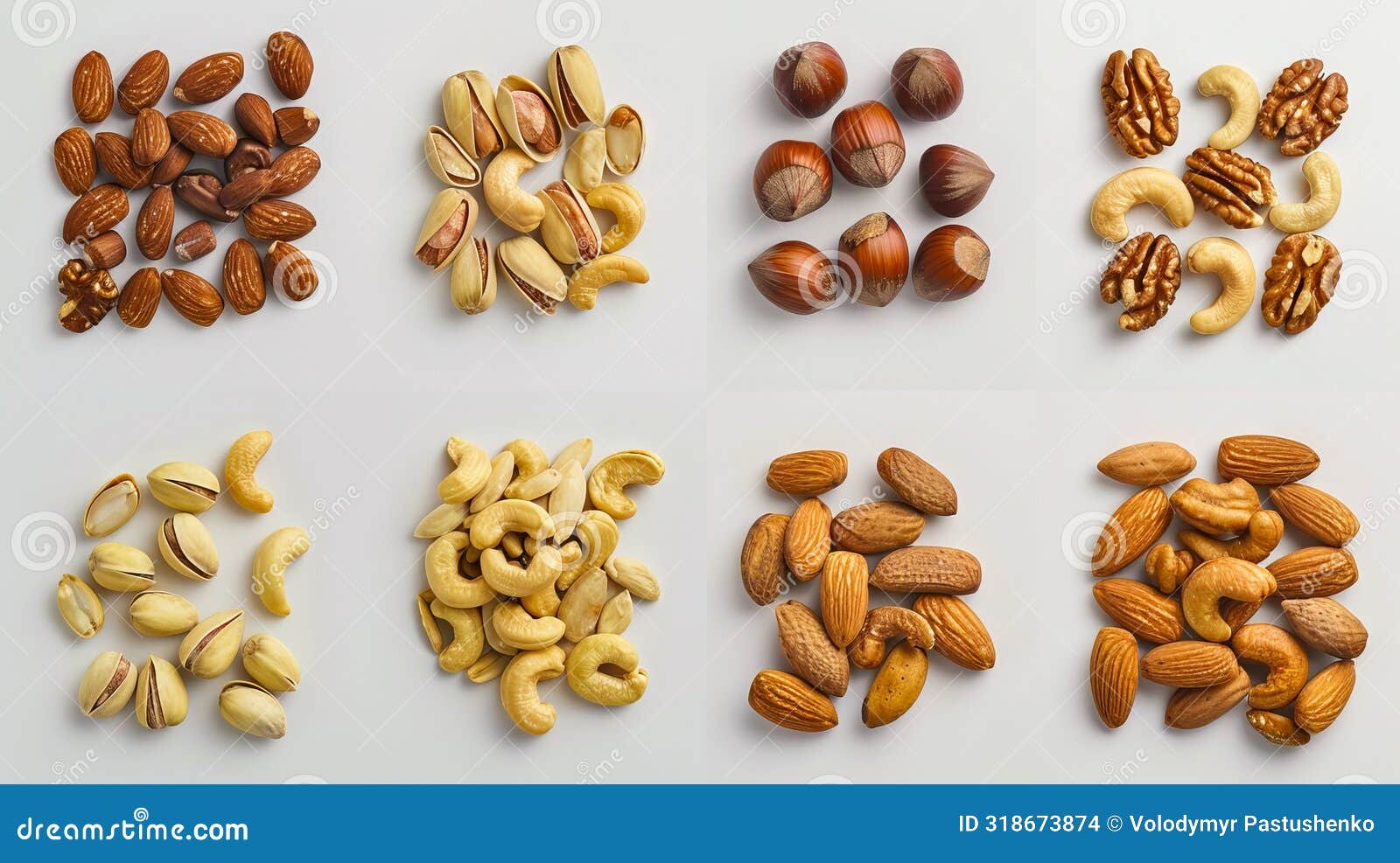 Nuts in Different Colors and Sizes Stock Photo - Image of peanut, seeds ...