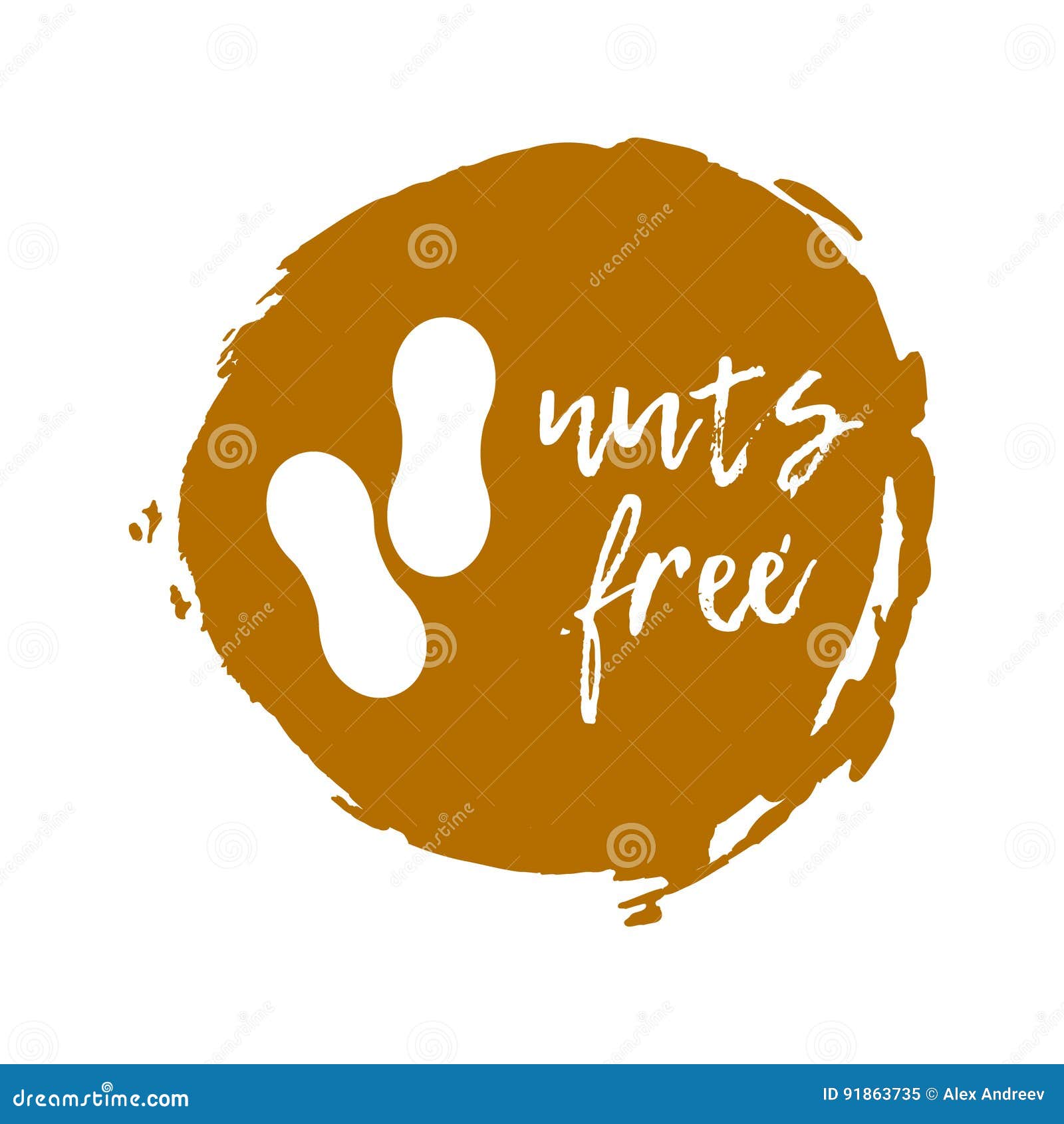 Nuts Free Label. Food Intolerance Symbols Stock Vector - Illustration ...