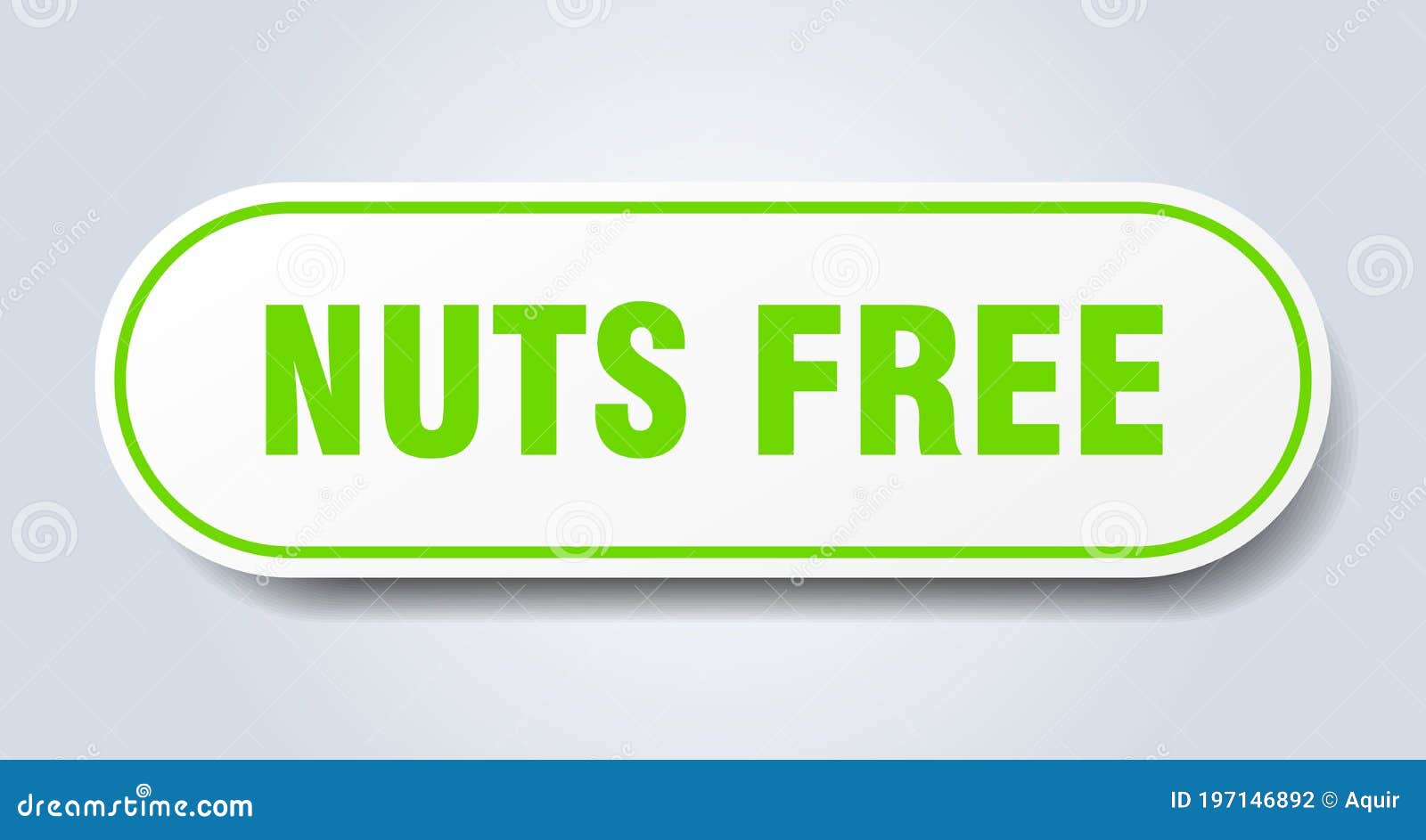 Nuts Free Sign. Rounded Isolated Button. White Sticker Stock Vector ...