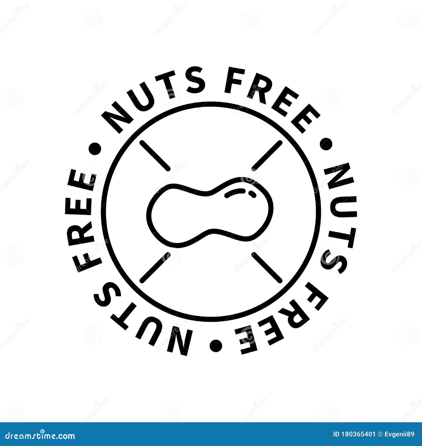 Nuts Free Simple Icon, Modern Design Element on White Stock ...