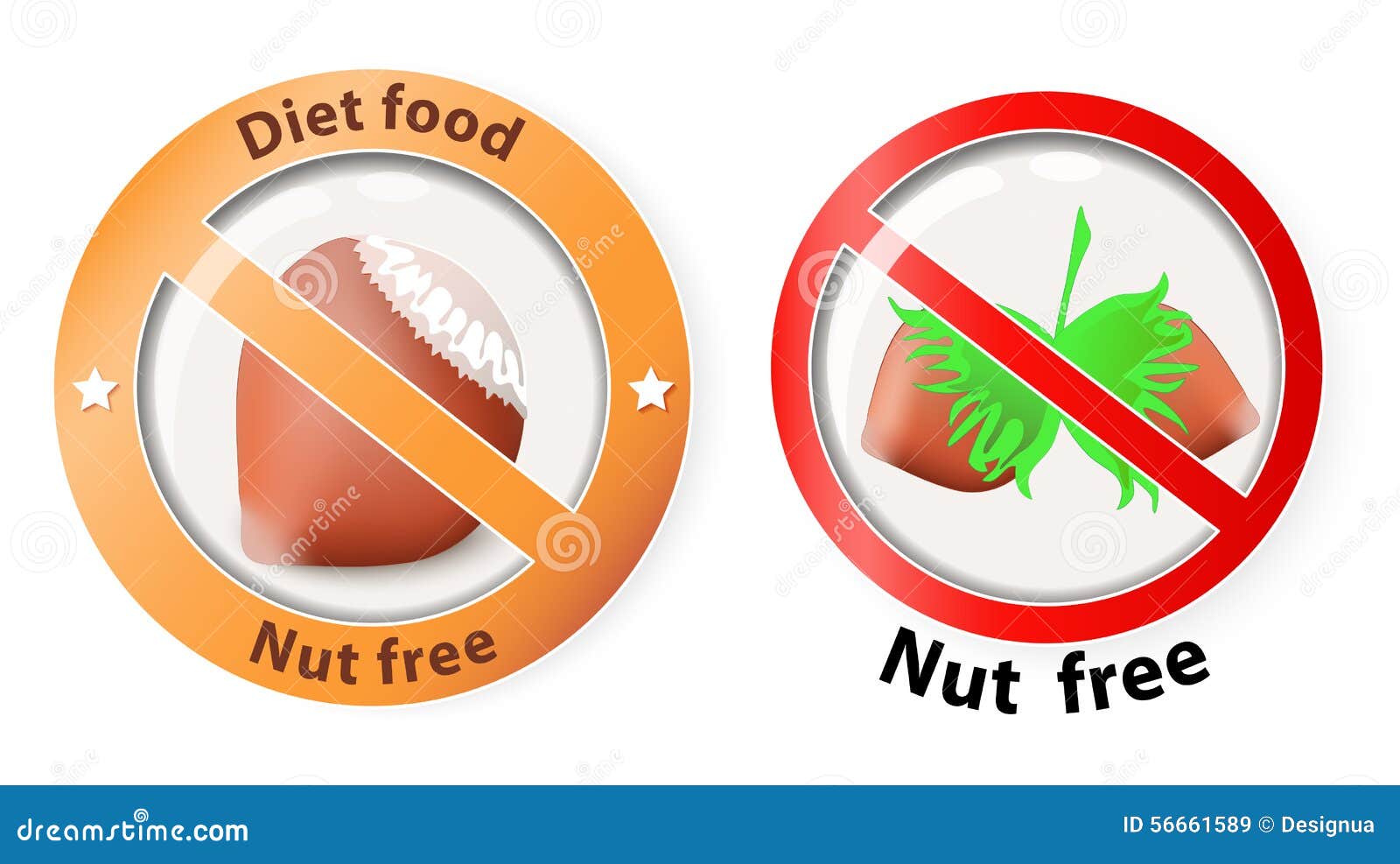 Nuts free stock vector. Illustration of package, allergic - 56661589