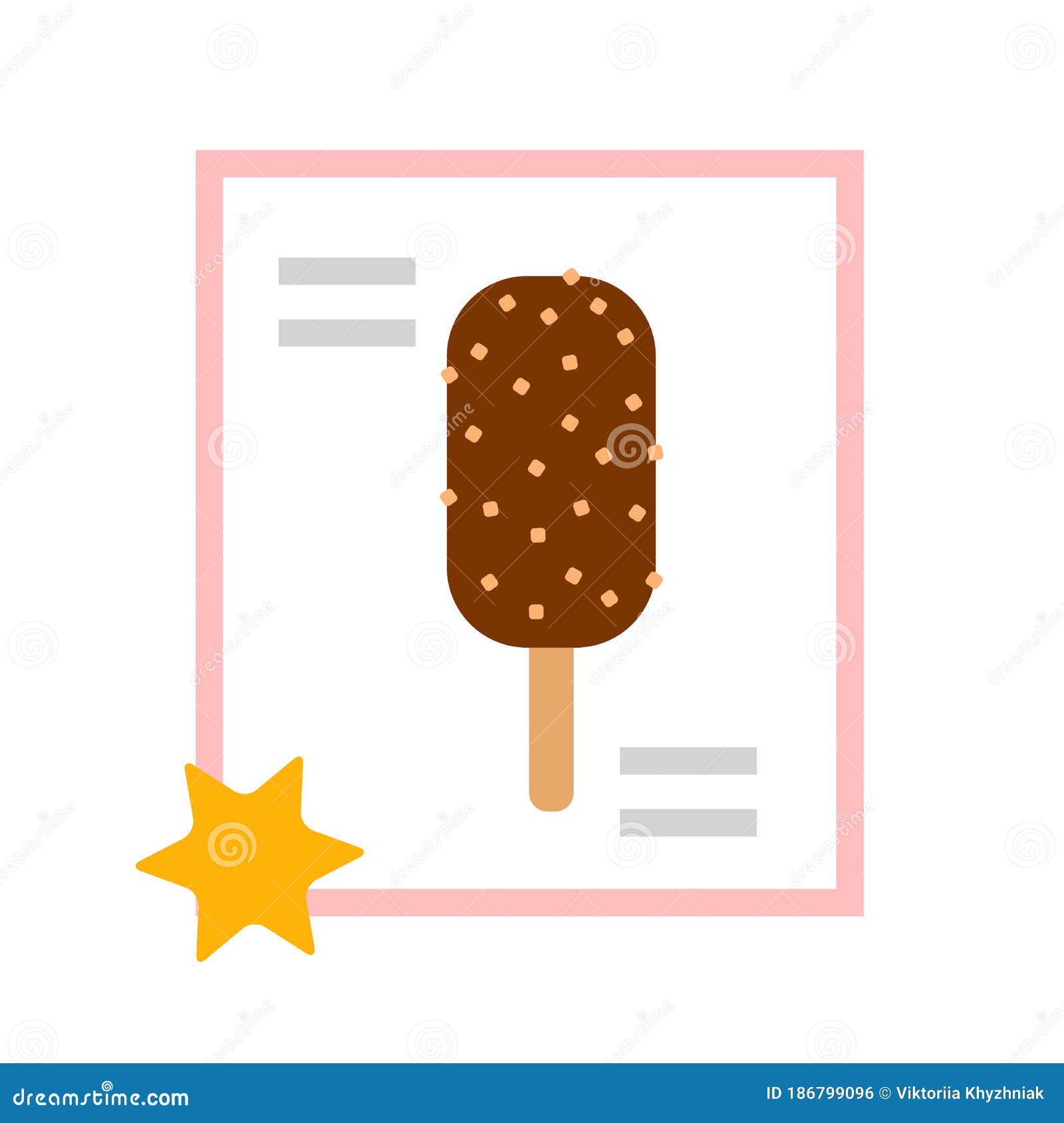 Nuts Ice Cream in a Chocolate Icing Vector Icon Flat Isolated ...