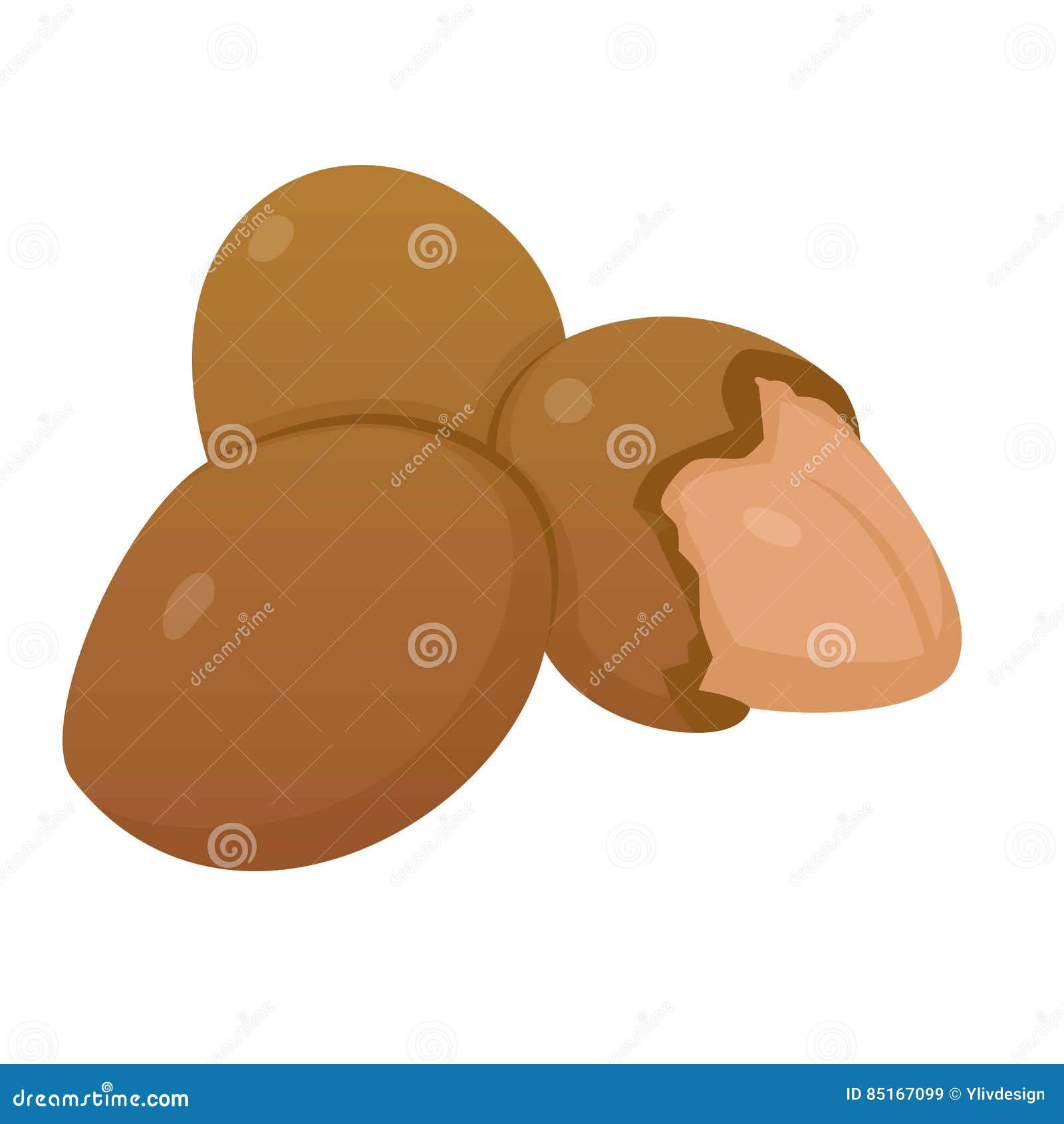 Nuts icon, cartoon style stock vector. Illustration of logo - 85167099