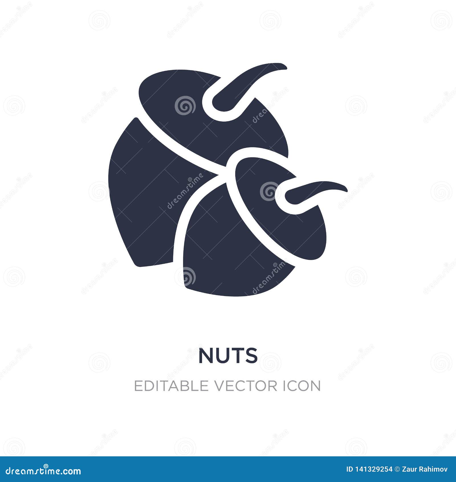 Nuts Icon on White Background. Simple Element Illustration from General ...