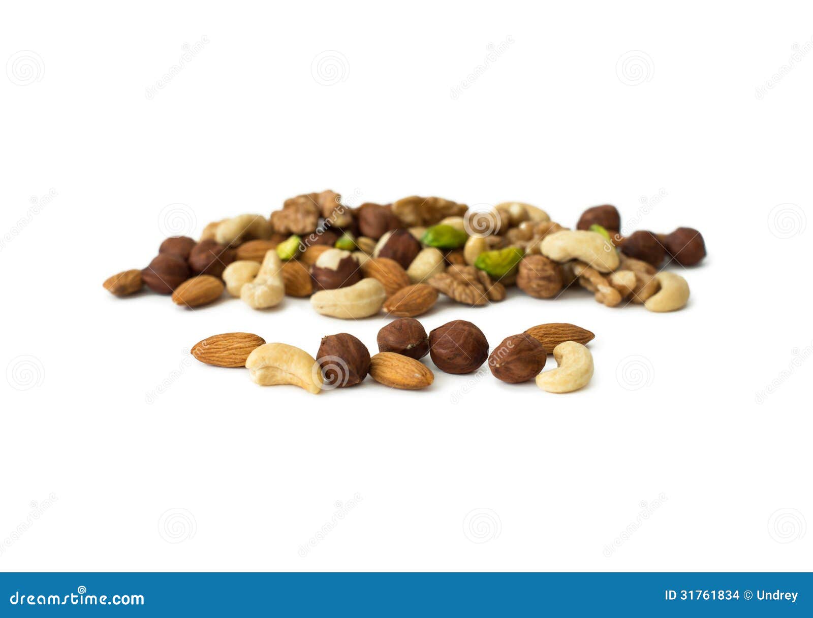 Nuts Isolated on White Background Stock Photo - Image of heart, romance ...