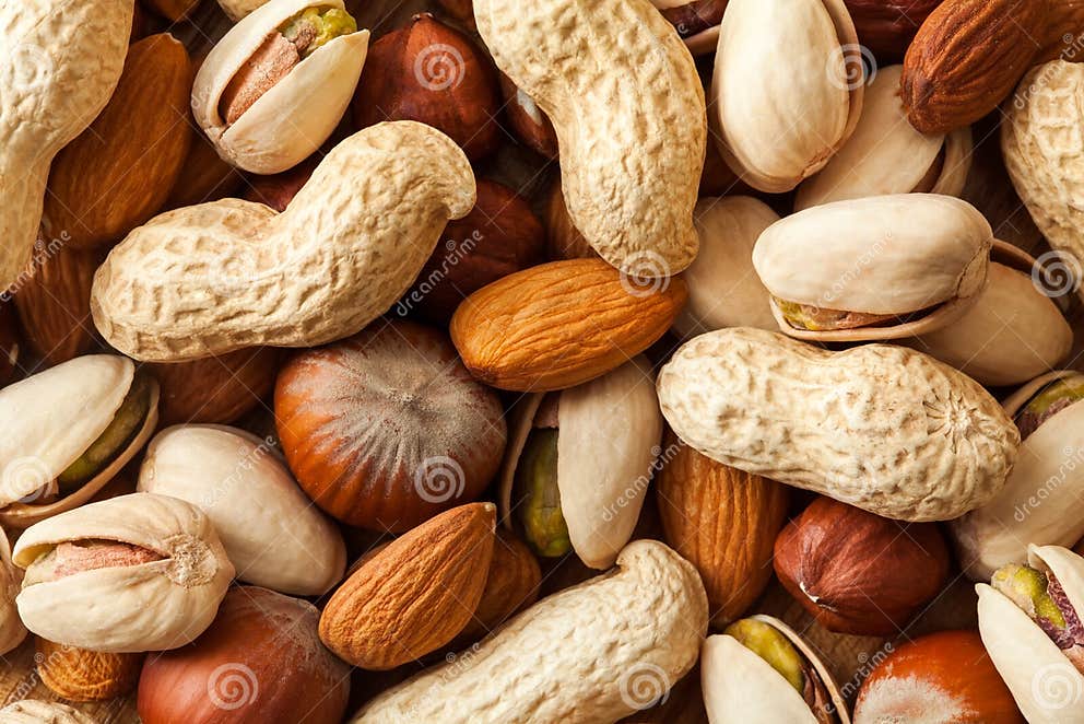 Nuts mix stock image. Image of calcium, nutshell, types - 41527913