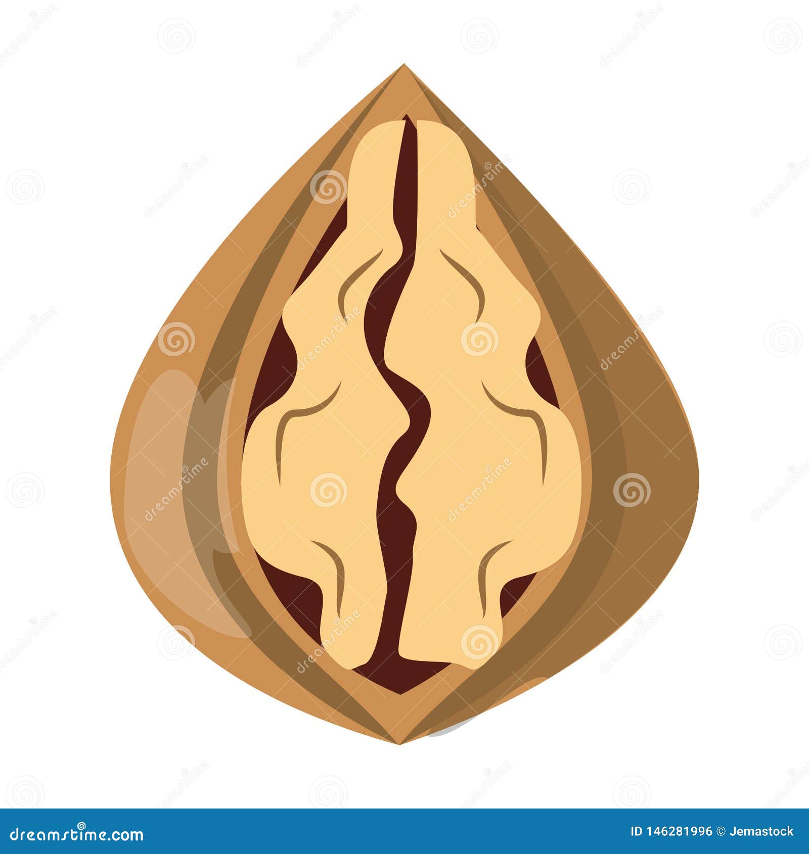 Nuts natural food cartoon stock vector. Illustration of seed - 146281996