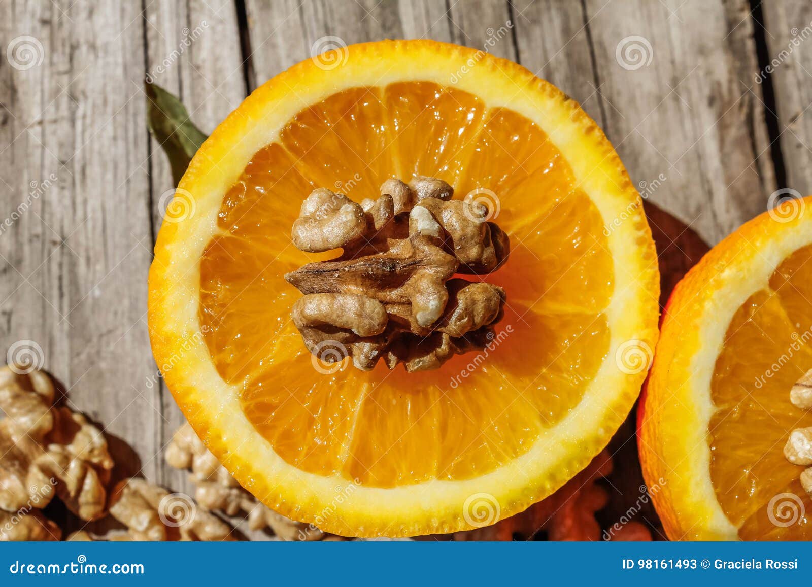 Nuts and orange stock image. Image of close, acid, group - 98161493