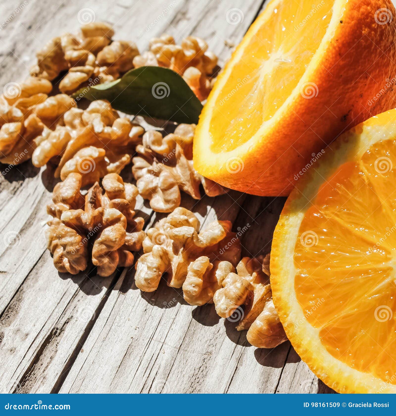 Nuts and orange stock image. Image of closeup, large - 98161509