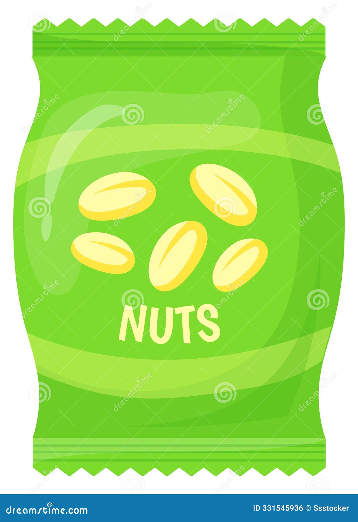 Nuts Package Vector Realistic Mock Up. Label Design. Product Placement ...