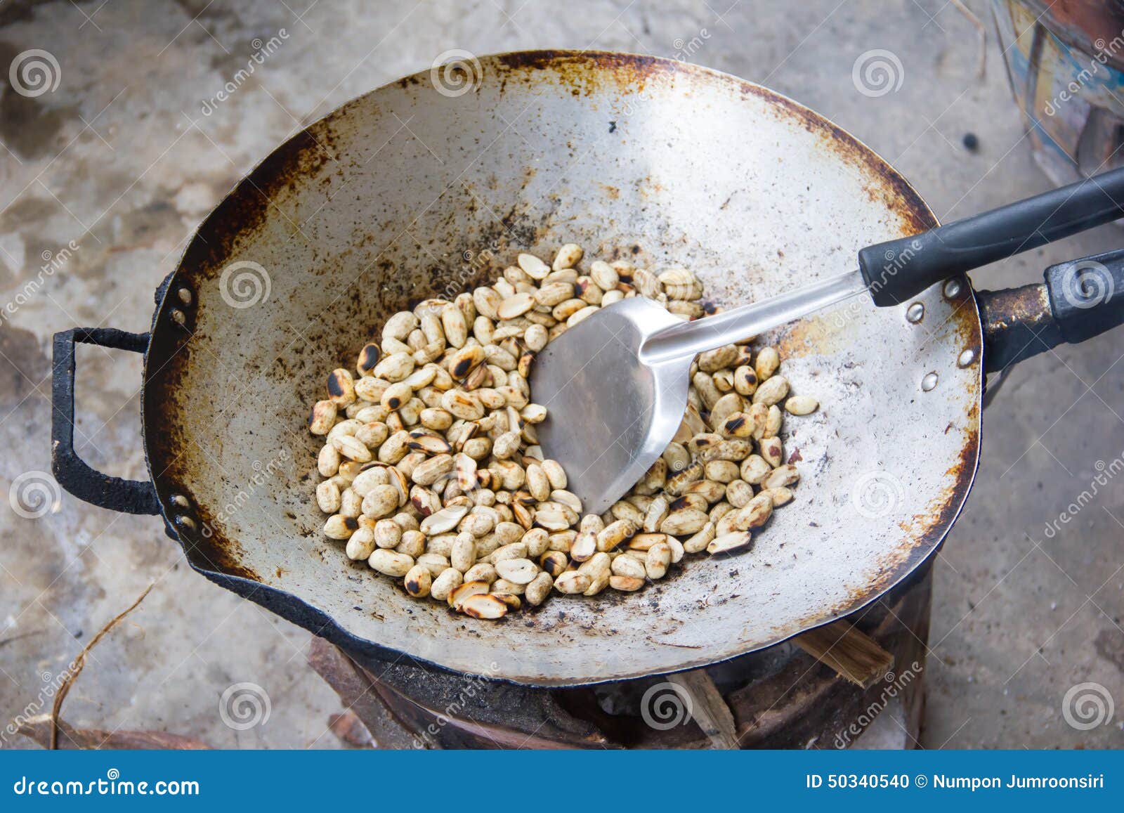 Nuts on pan stock photo. Image of background, cooking - 50340540