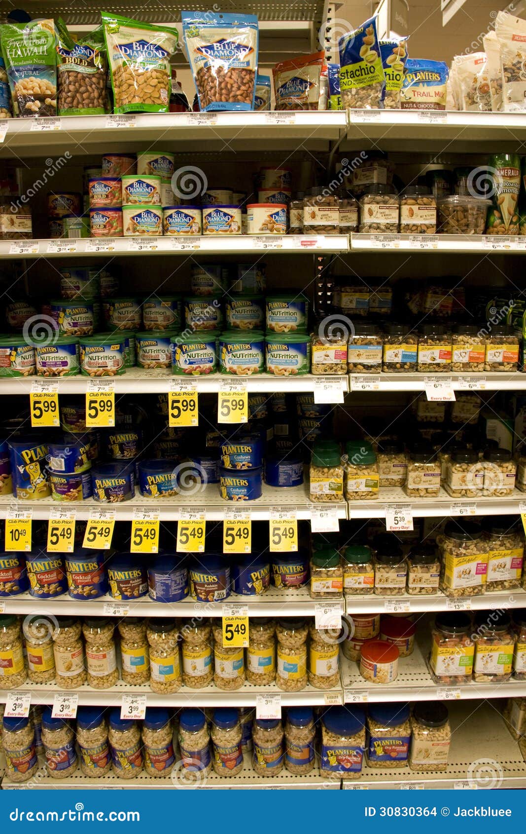 Nuts, Peanuts in Supermarket Editorial Stock Image - Image of bottle ...