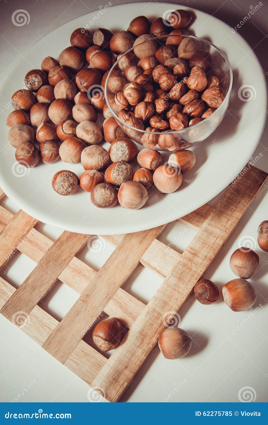 Nuts on plate stock image. Image of breakfast, harvest - 62275785