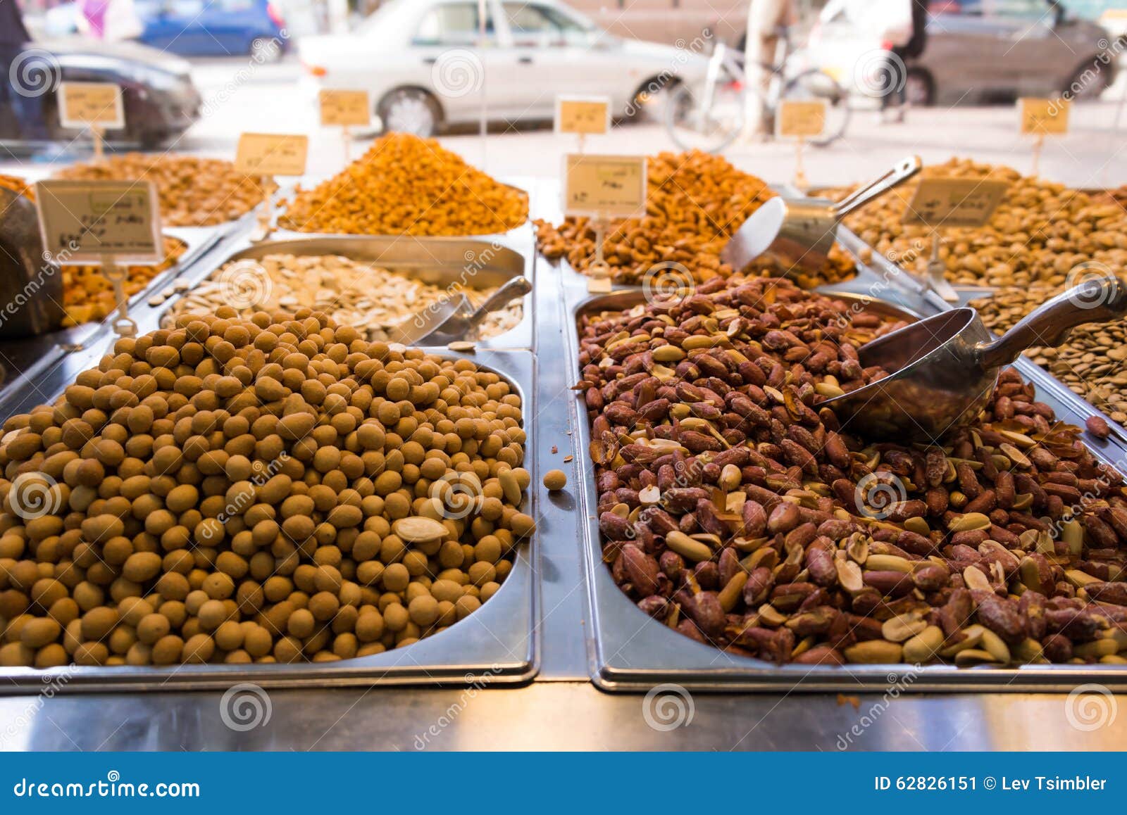 Nuts and seeds in a store stock image. Image of fruits - 62826151
