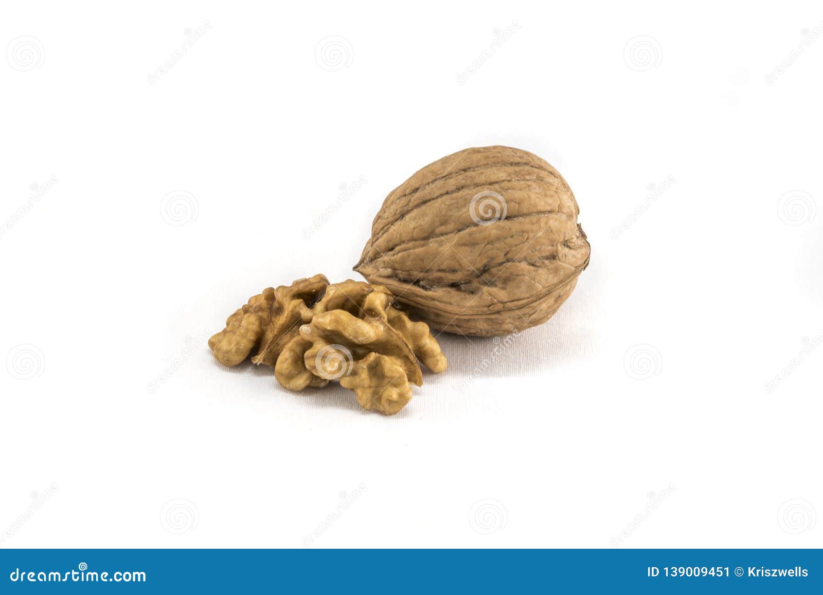 Nuts with Shell and White Bakcground Stock Image - Image of natural ...