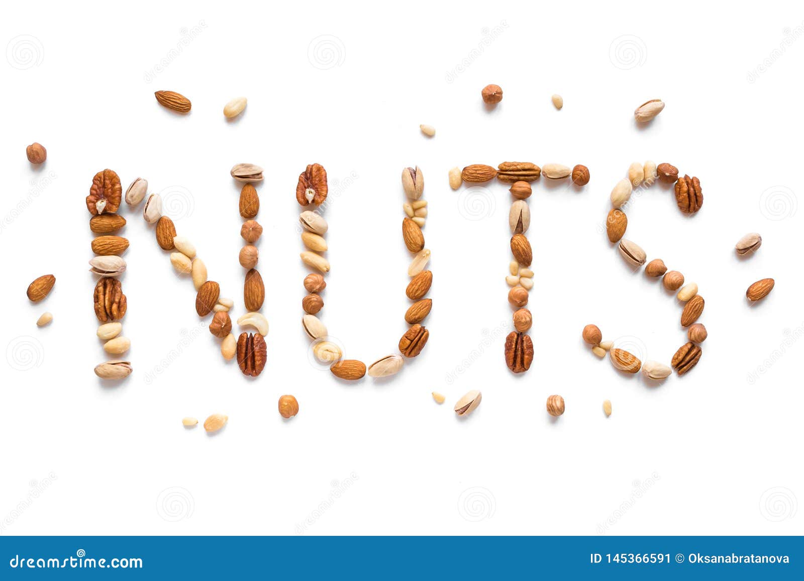 Nuts Spelling the Word Nuts Stock Image - Image of healthy, health ...
