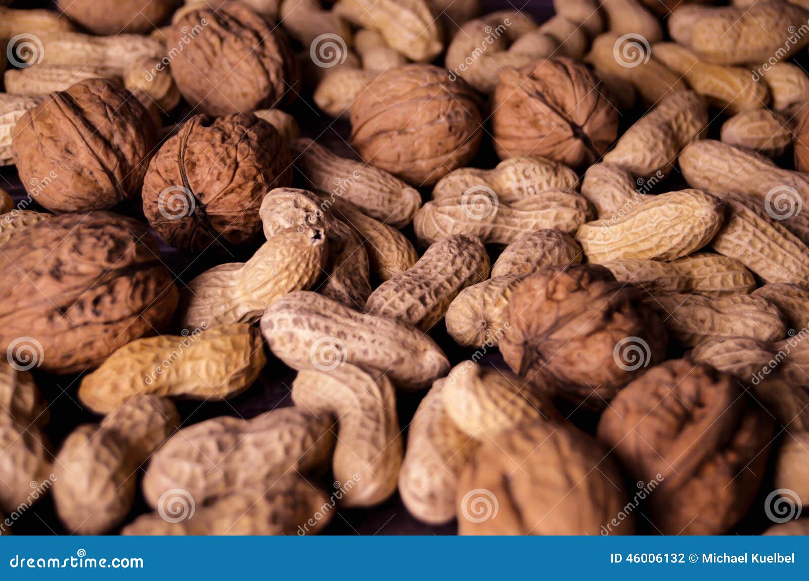 Nuts Walnuts Peanuts stock photo. Image of proteins, walnuts - 46006132