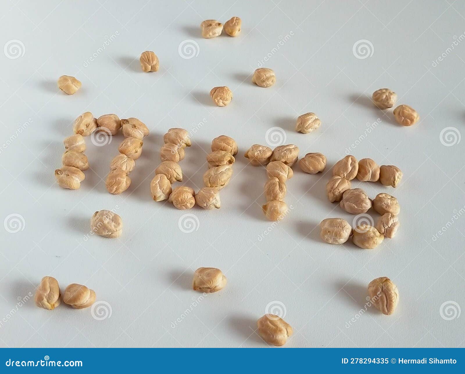 Nuts Word From Mixed Nuts Stock Photo | CartoonDealer.com #58020960