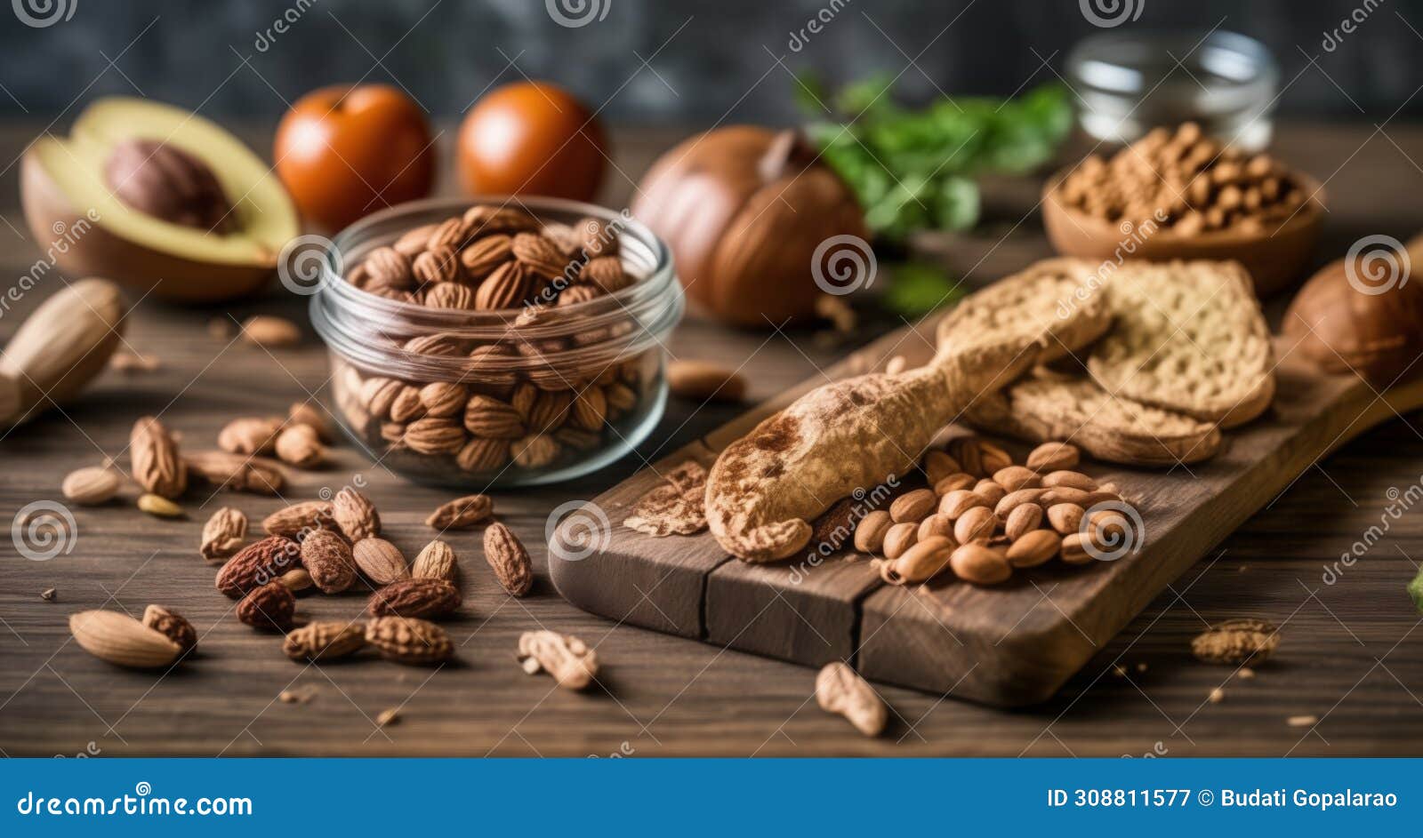 Nutty Delights - a Feast of Healthy Indulgence Stock Illustration ...