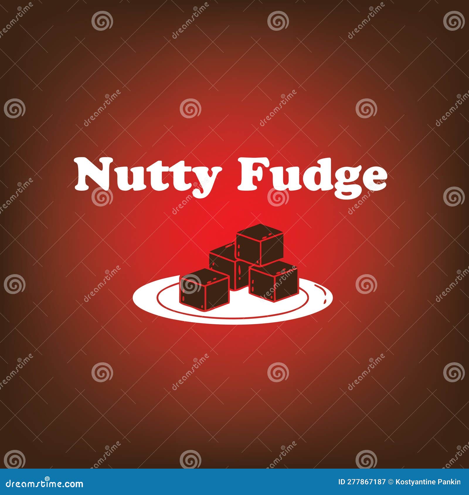 Nutty Fudge Poster Cartoon Vector | CartoonDealer.com #277867187