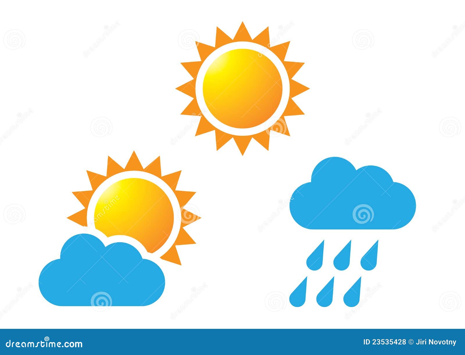 Nuvem, Chuva E Sun Fotos de Stock Royalty Free - Imagem: 23535428