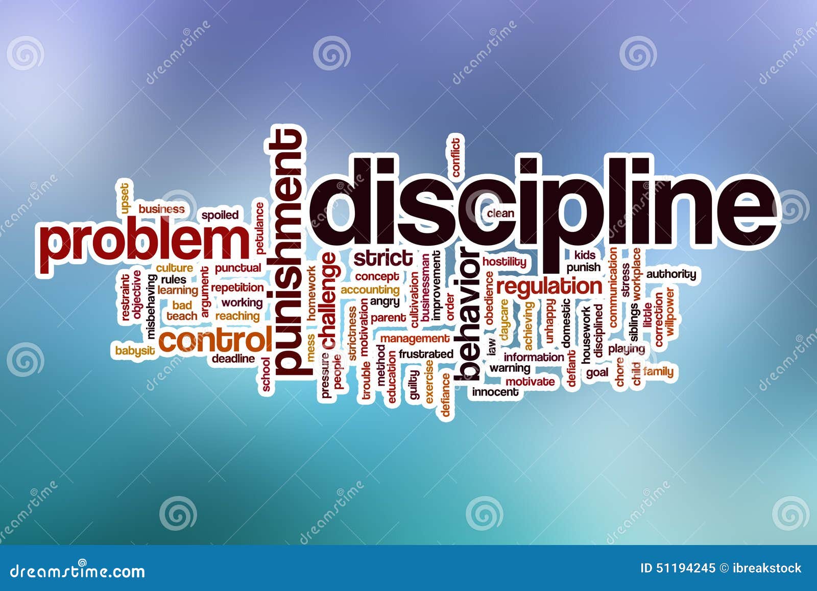 Nuvem Da Palavra Da Disciplina Com Fundo Abstrato Ilustração Stock ...