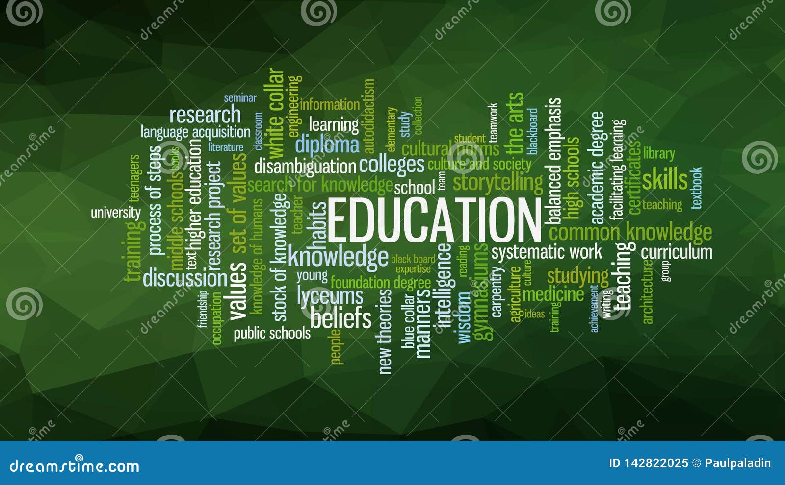 Education Word Cloud Concept Illustration Vector Ilustração Do Vetor
