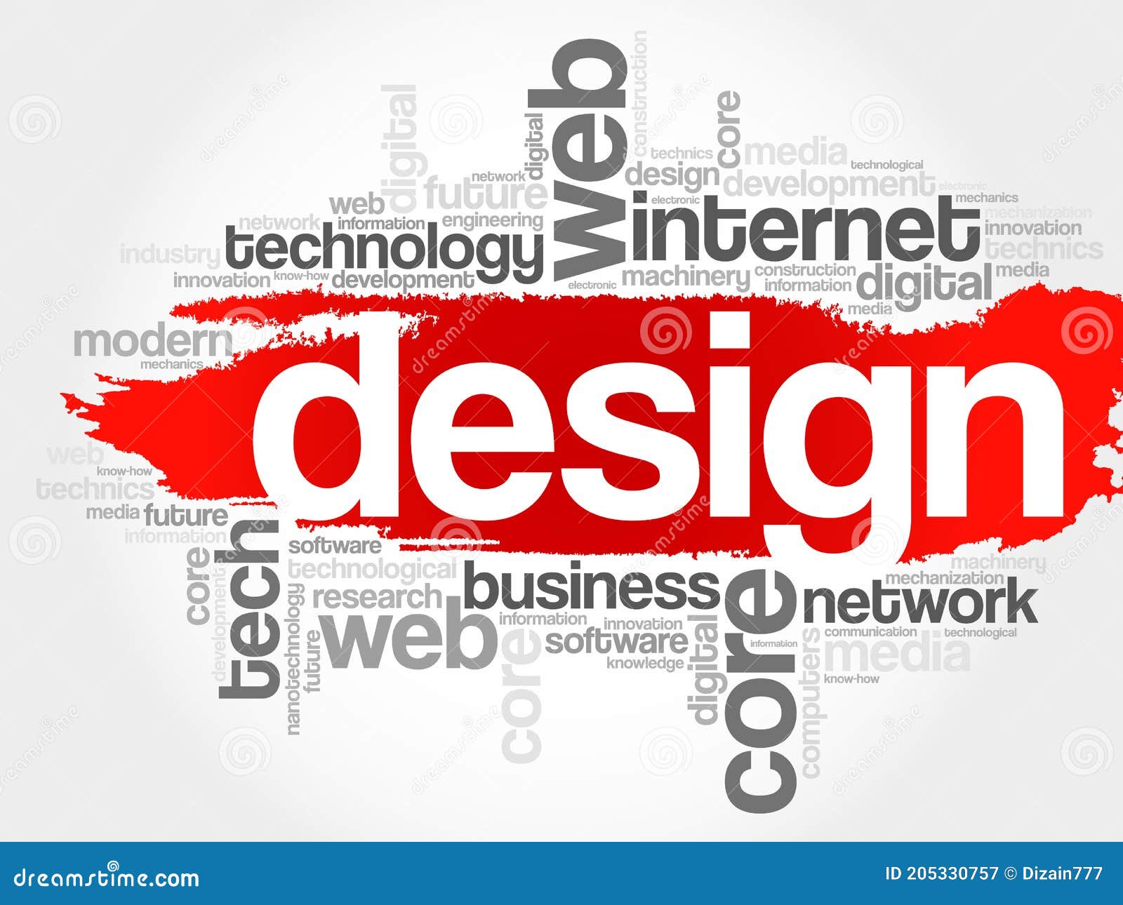 Nuvem De Palavras De Design Ilustração Stock - Ilustração de ...