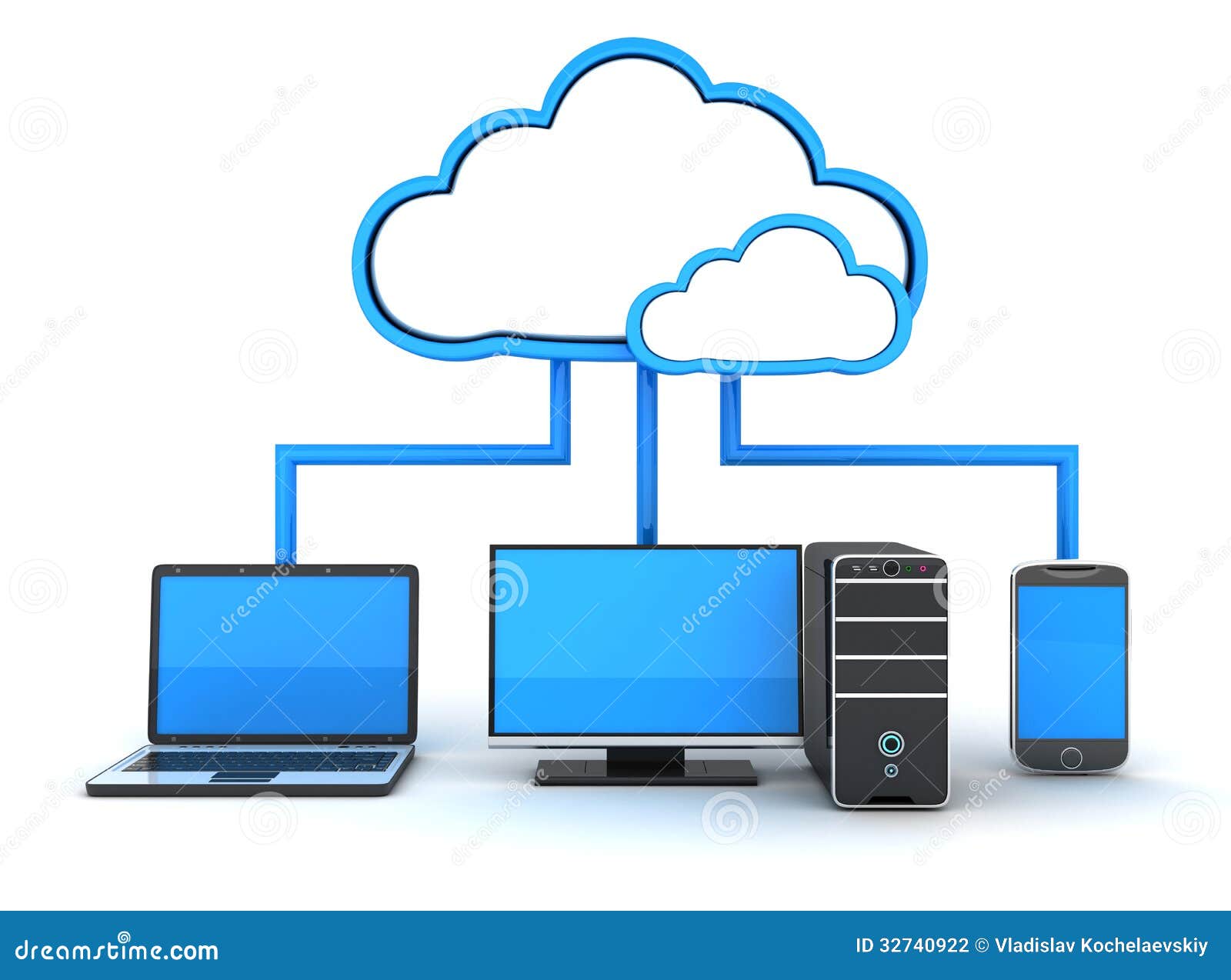 Nuvem Do Internet, Conceito Ilustração Stock - Ilustração de azul ...
