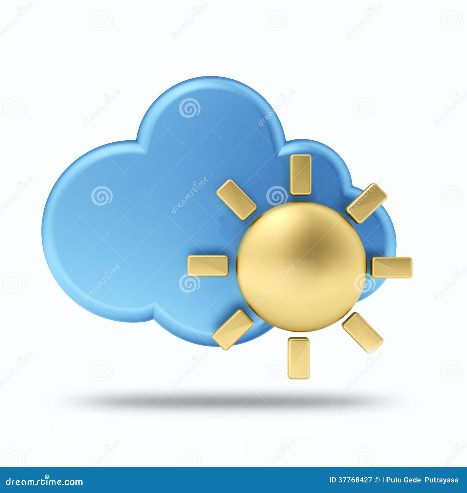Nuvem e sol imagem de stock. Imagem de sunlight, azul - 37768427