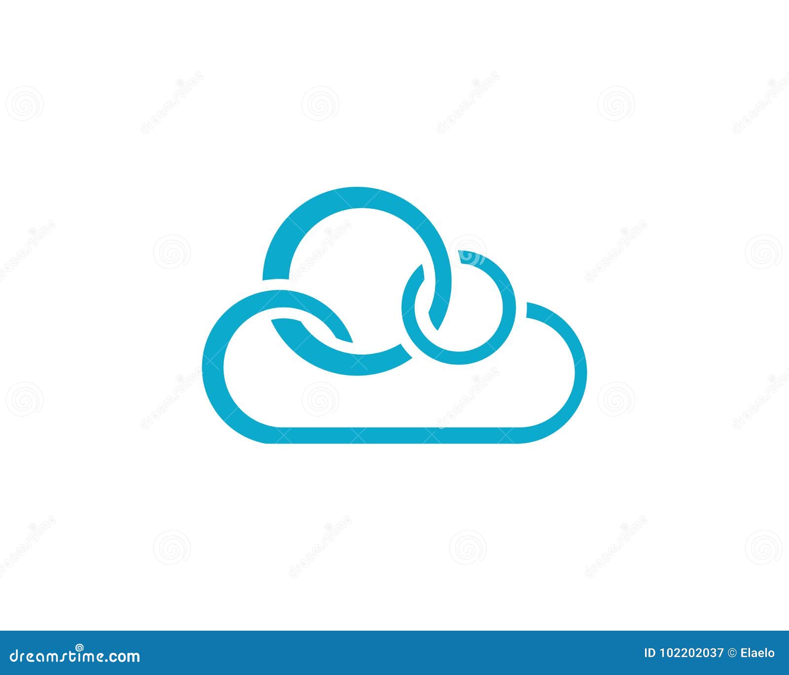 Nuvem Logo Template ilustração do vetor. Ilustração de aterragem ...